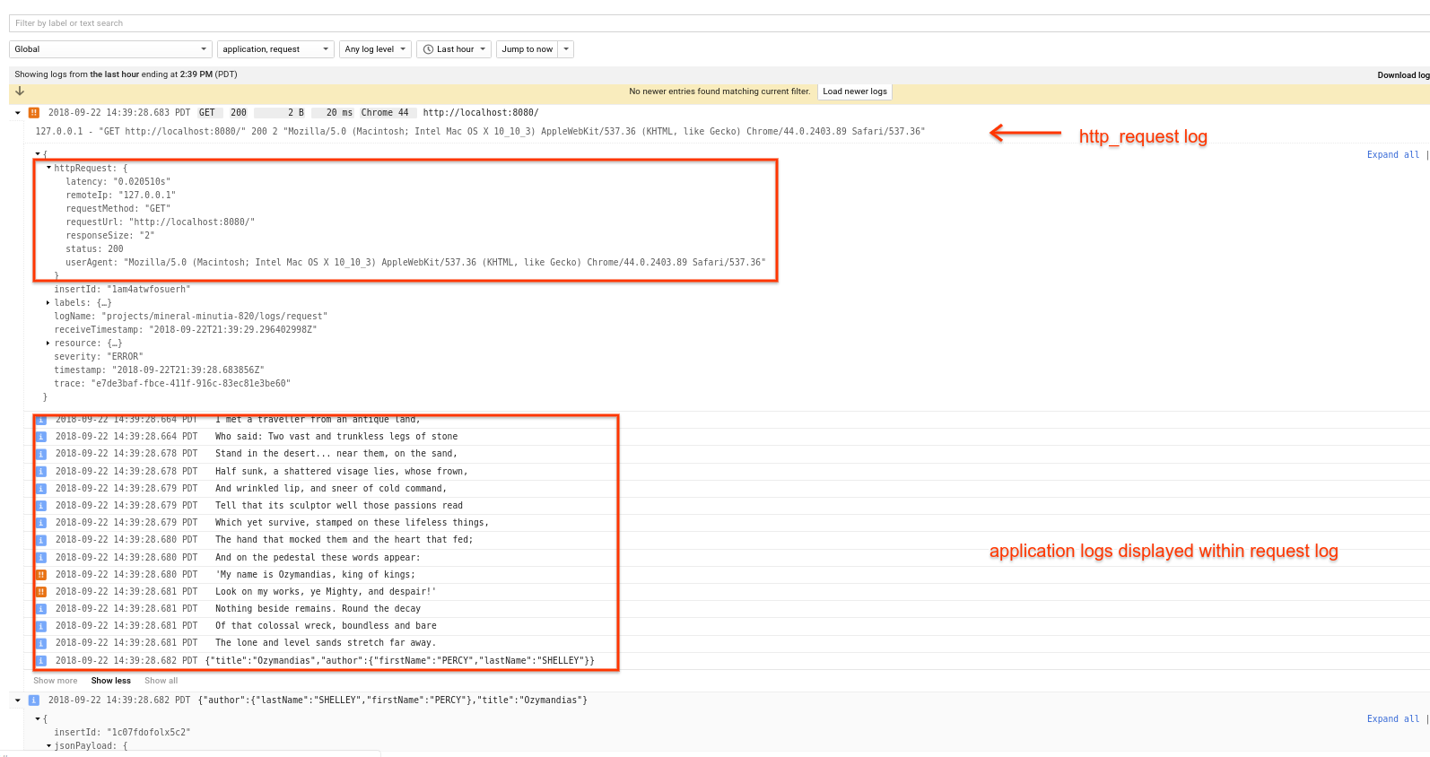 Combining correlated Log Lines in Google Stackdriver :: nonbei alley